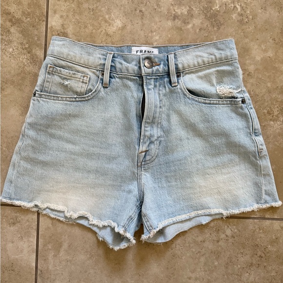 Frame Denim | Shorts | Frame Le Vintage Short Denim Light Blue Denim ...